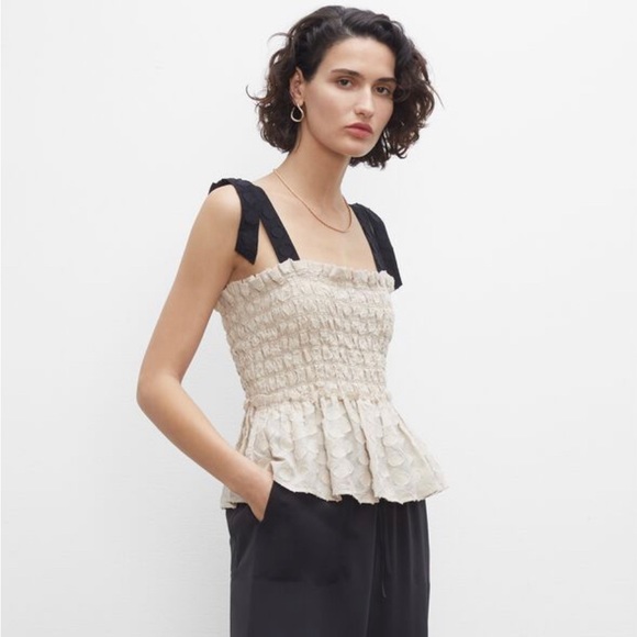 Club Monaco | Tops | Club Monaco Smocked Peplum Top | Poshmark